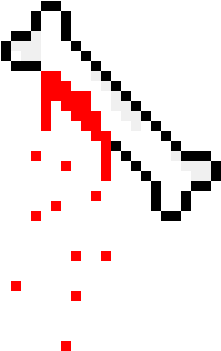 Blood Dripping Bone - Blood Dripping Pixel Art - (290x430) Png Clipart ...