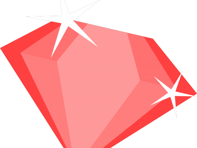 Diamonds Clipart Ruby - Ruby Favicon - (640x480) Png Clipart Download