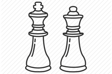 Chess Pieces Drawing - Easy Chess Piece Drawing - (450x300) Png Clipart ...