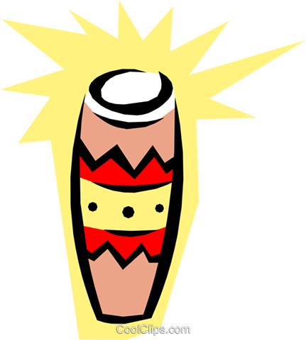 Bongo Drums Royalty Free Vector Clip Art Illustration - Timbal Dibujo ...