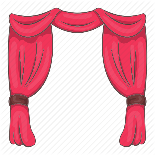 Curtain Cartoon Clipart Theater Drapes And Stage Curtains - Cartoon ...