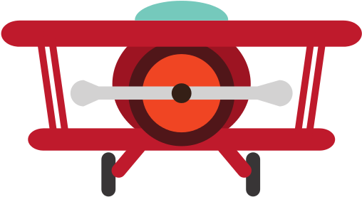 Airplane Icon - Cartoon Plane Front View - (550x365) Png Clipart Download