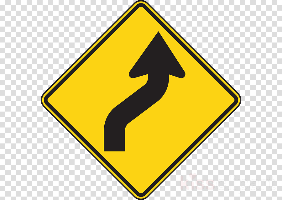 Curve Warning Signs Clipart Warning Sign Traffic Sign - Clip Art ...