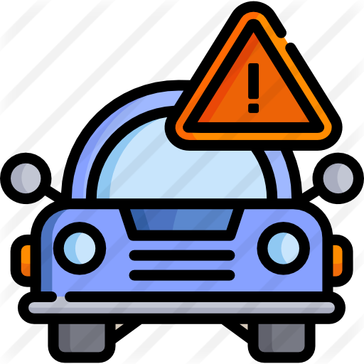 Warning Sign Free Icon - Car - (512x512) Png Clipart Download