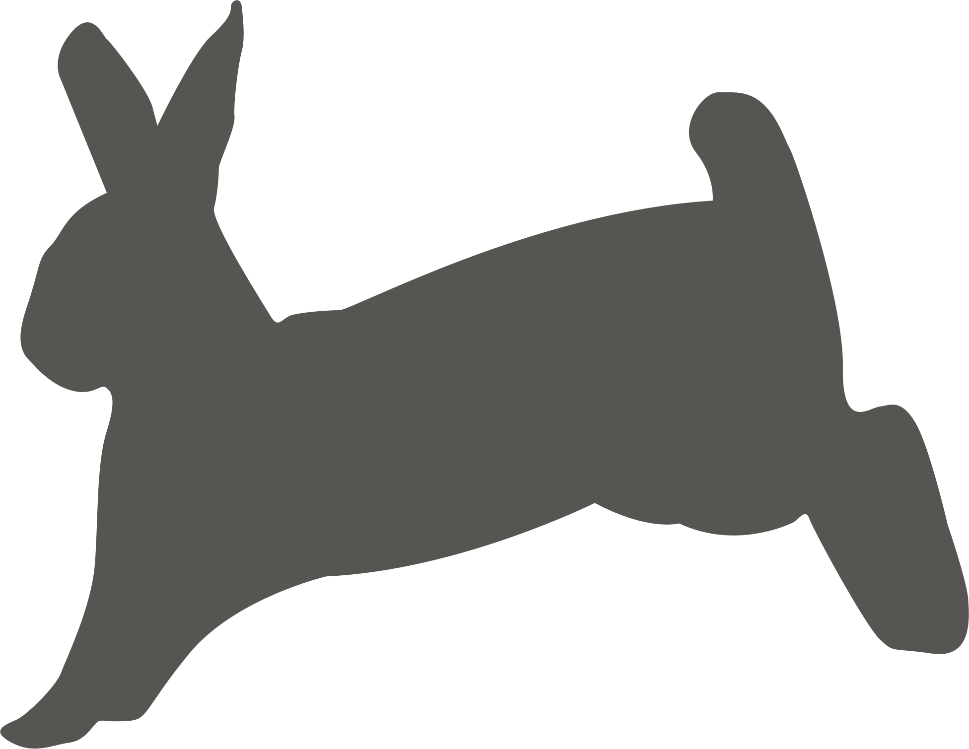 Hare Easter Bunny Rabbit Jumping Silhouette - Rabbit Hopping Silhouette ...