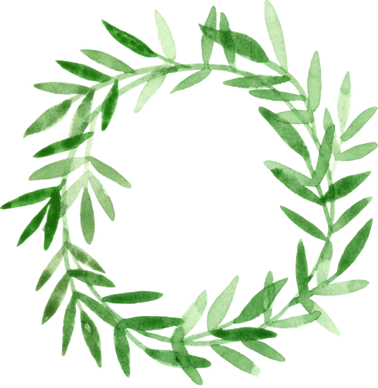 Round Green Leaf Laurel Circle Greenery Frame - Greenery Border Circle ...