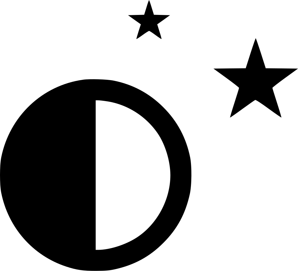 Moon Wasing Quarter Stars Comments - Stars Stencils - (980x890) Png ...