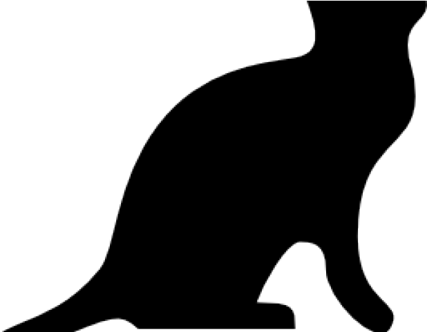 Shaow Clipart Cat - Silhouette - (640x480) Png Clipart Download