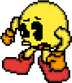 Pacman Getting Hit And Falling Over - Pac-man - (585x585) Png Clipart ...