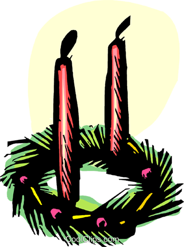 Christmas/advent Wreath Royalty Free Vector Clip Art - Coronas De ...