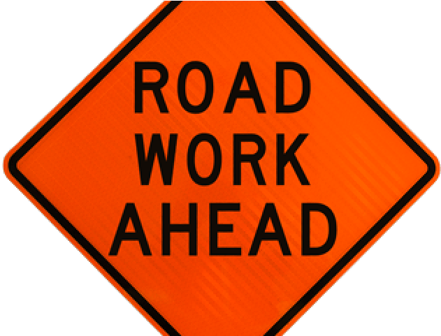 Danger Clipart Road Work Sign - Road Work Ahead Vine - (640x480) Png ...