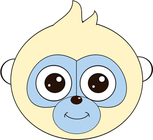 Monkey Head Vector Clip Art Public Domain Vectors - Gambar Kartun ...