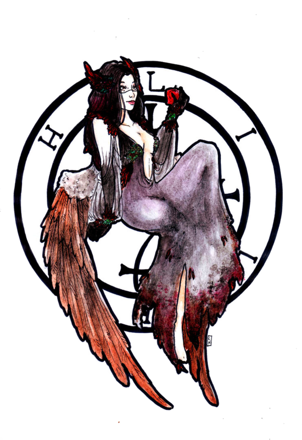 Lilith Drawing Goddess - Drawing - Full Size PNG Clipart Images Download