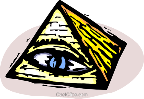 Pyramid With Eye Symbol Royalty Free Vector Clip Art - Pyramid With Eye ...