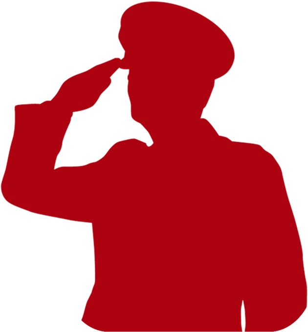 Icon - Soldier Salute Png - (654x700) Png Clipart Download