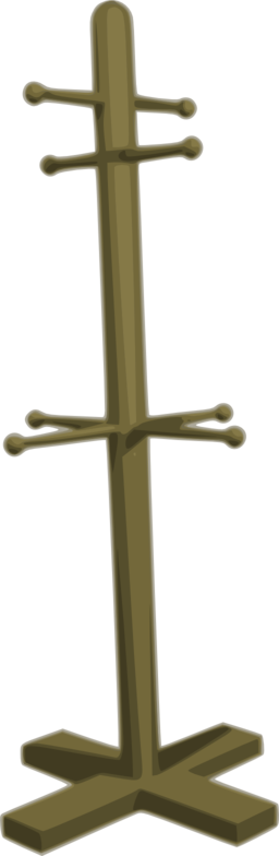 Coat Stand - Cartoon Coat Rack Png - (256x784) Png Clipart Download