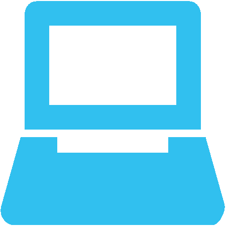 Laptop Icon Blue Png - (450x450) Png Clipart Download