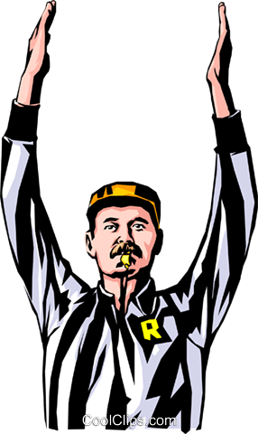 Awarding Touchdown Royalty Free Vector Clip Art - Football Referee ...