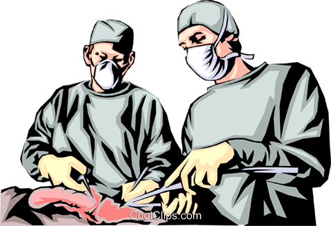 Doctors Operating Royalty Free Vector Clip Art Illustration - Surgeon ...