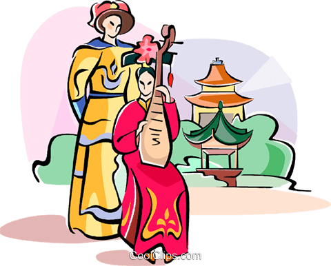 Playing On Chinese Musical Instrument Royalty Free - Musical Instrument ...