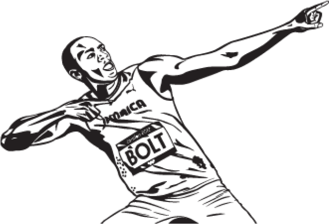 Usain Bolt Clipart Cartoon - Usain Bolt Drawing Easy - (640x480) Png ...