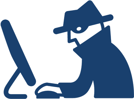 Clip Black And White Internet Crime Clip Art Vector - Cyber Attacker ...