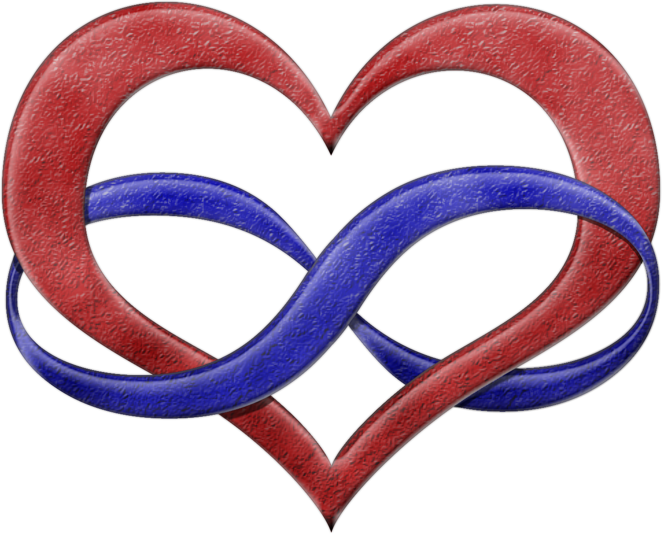 Polyamory Pride Infinity Heart Symbol In Pride Flag - Infinity Heart ...
