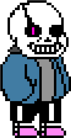 Sans - Pixel Art - (360x610) Png Clipart Download