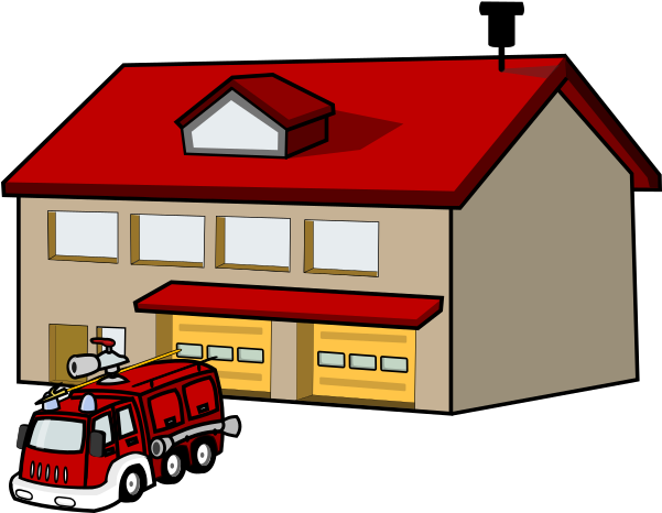 Fire Station Clipart Free - (600x504) Png Clipart Download