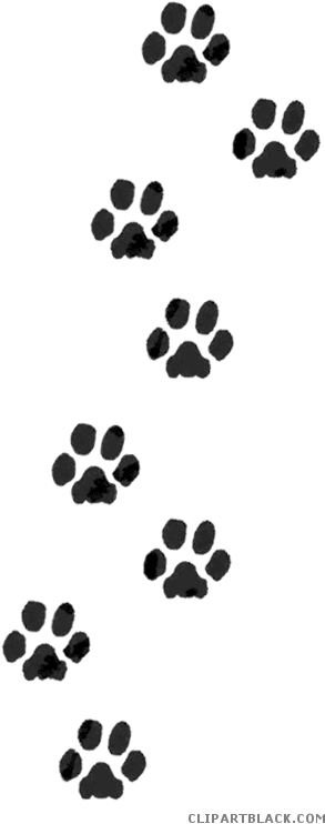 Paw Print Animal Free Black White Clipart Images Clipartblack - Dog Paw ...