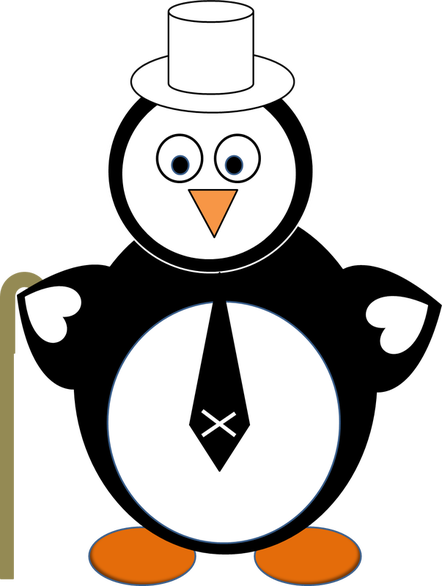 Fun Friday Penguin - Ms Word Shapes Exercise - (442x586) Png Clipart ...