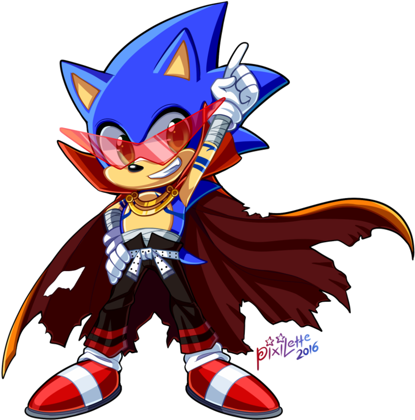 Sonic Kamina Chibi By Pixilette-star - Chibi Sonic - (883x904) Png ...