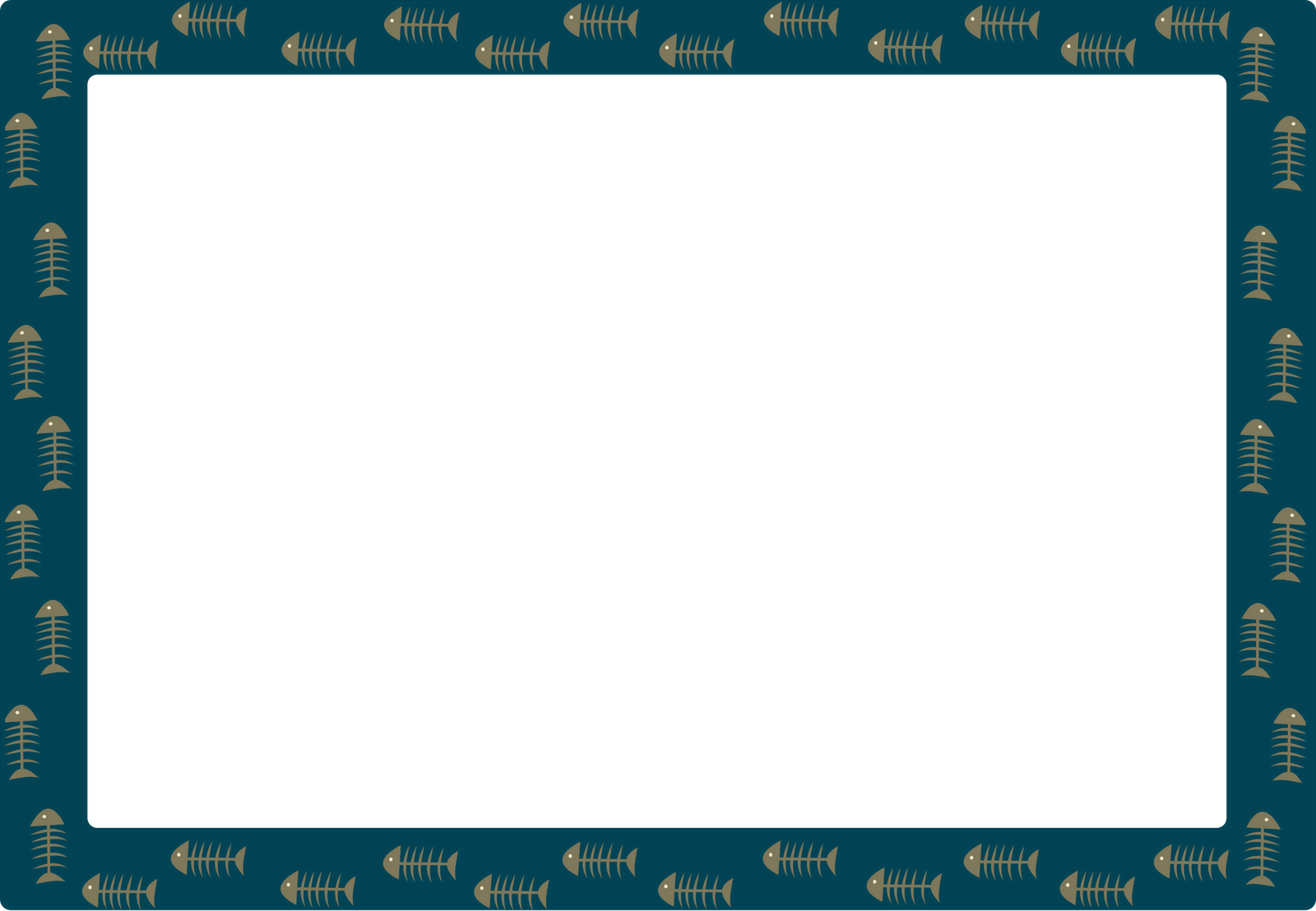 Free Fishbone Frame And Border For Cat Blog Design - Fish Bone Border ...