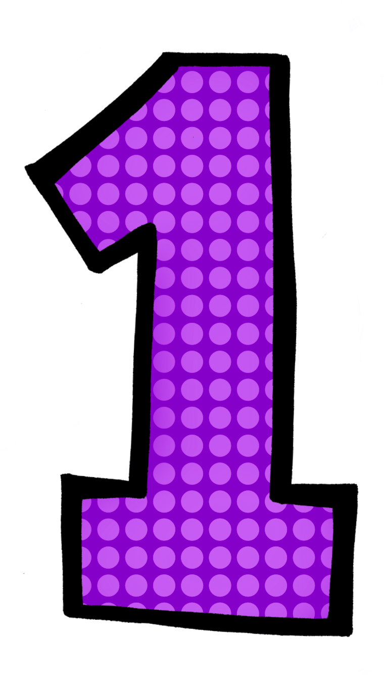 Number 1 Purple Clip Art At Clker - Individual Number Number Clip Art ...