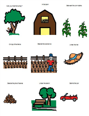 Boardmaker Share-hide The Turkey For Prepositions - Cowboy Silhouette ...