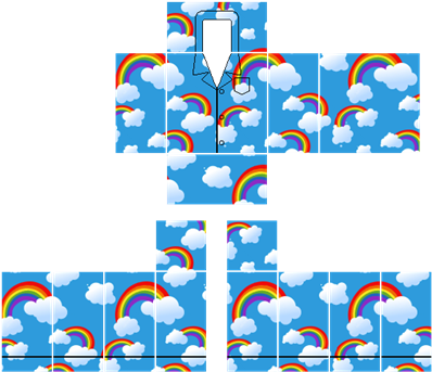 Clip Art Rainbow Pajamas W Bunny Roblox - Roblox Rainbow Pajamas ...
