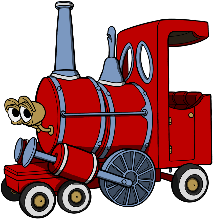 The Magic Roundabout Train - Steam Engine - (894x894) Png Clipart Download