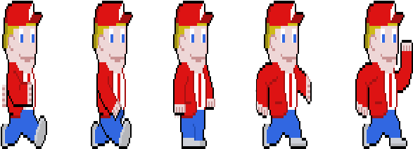 Bob - Single Row Sprite Sheet - (640x222) Png Clipart Download