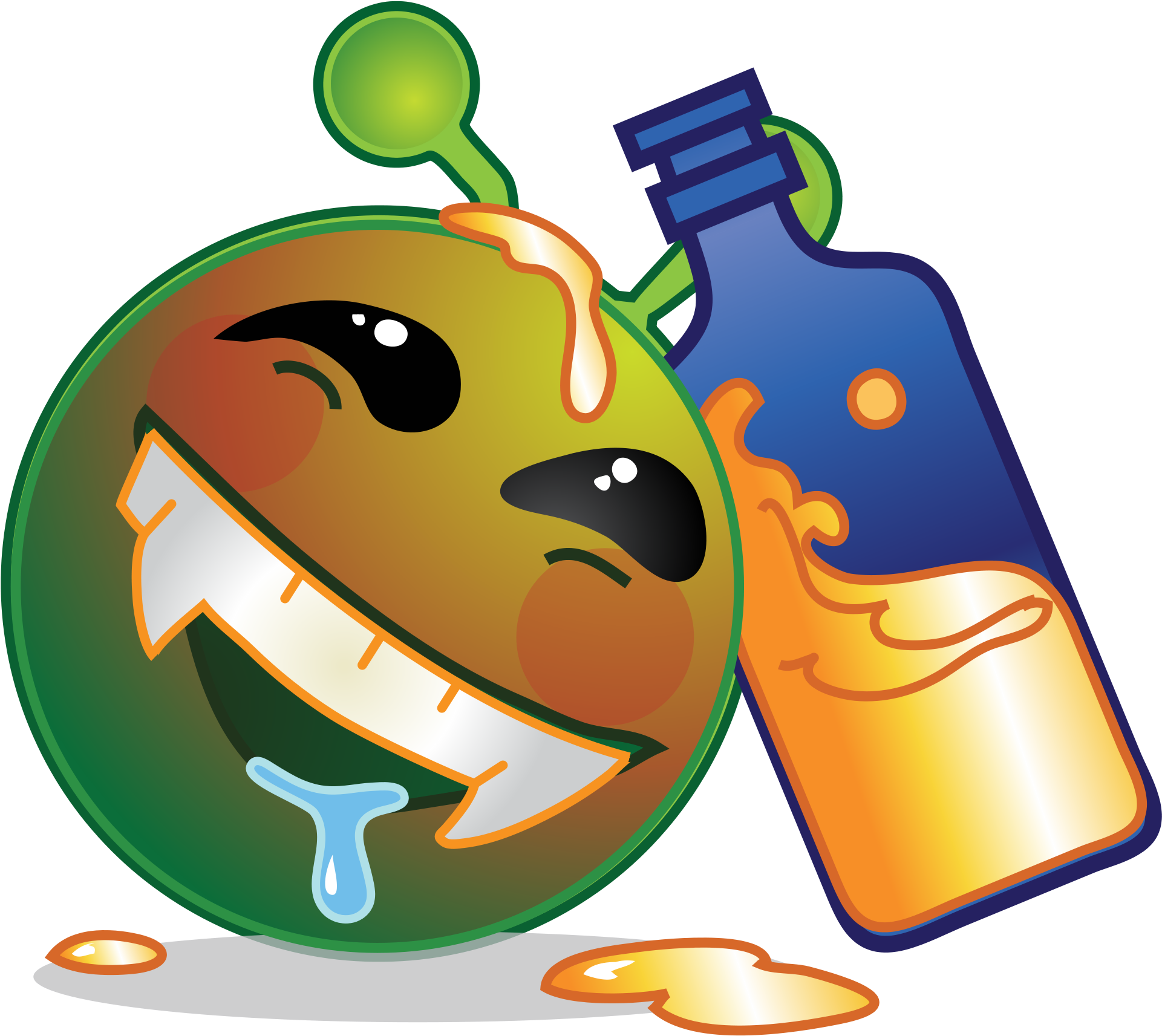 Open - Drunk Smiley Png - (2000x1793) Png Clipart Download