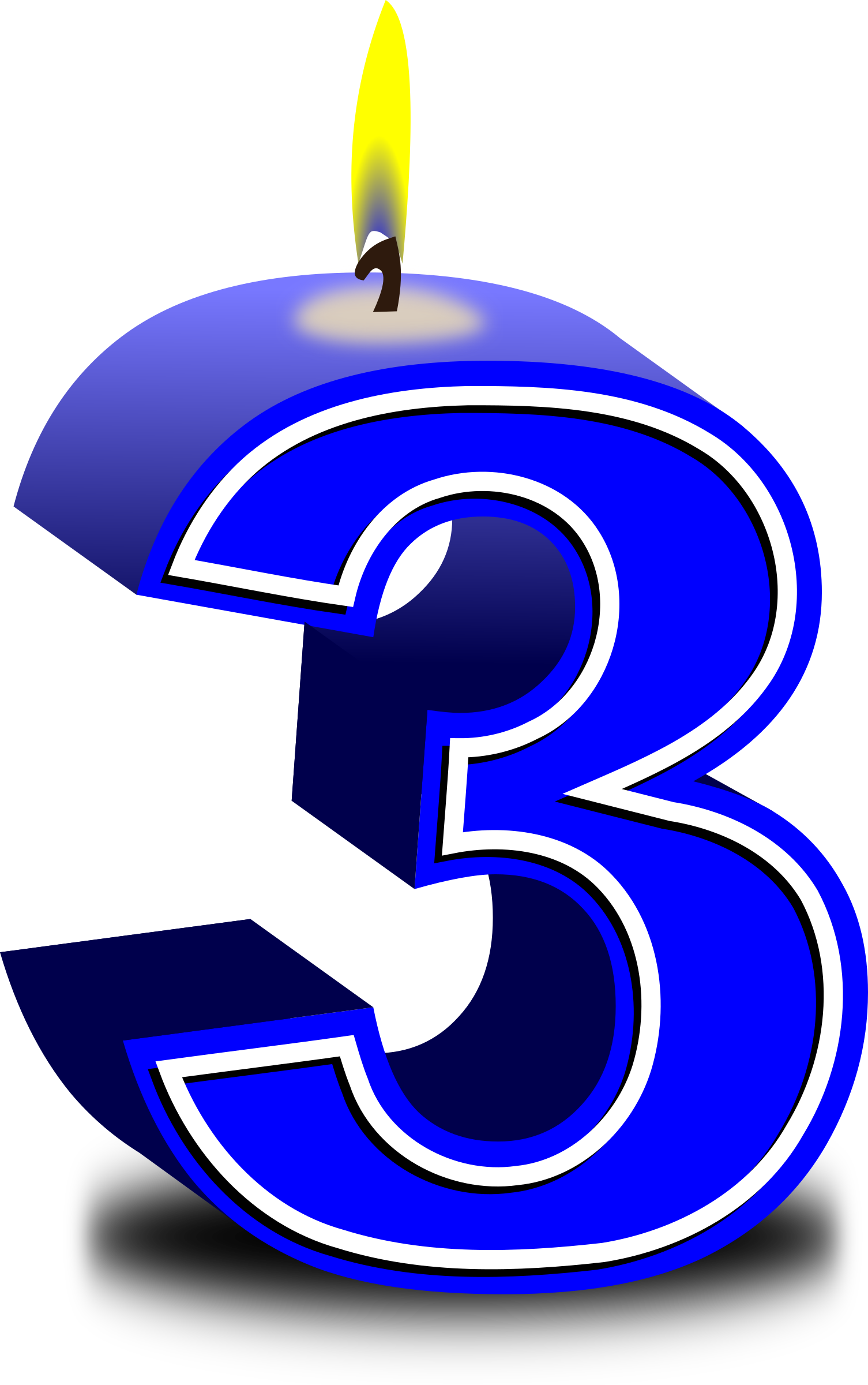 Geburtstag Der App Isen Infos - 3 Birthday Candle Png - (1505x2400) Png ...