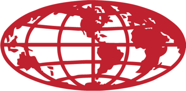 Red Globe Logo - (600x295) Png Clipart Download