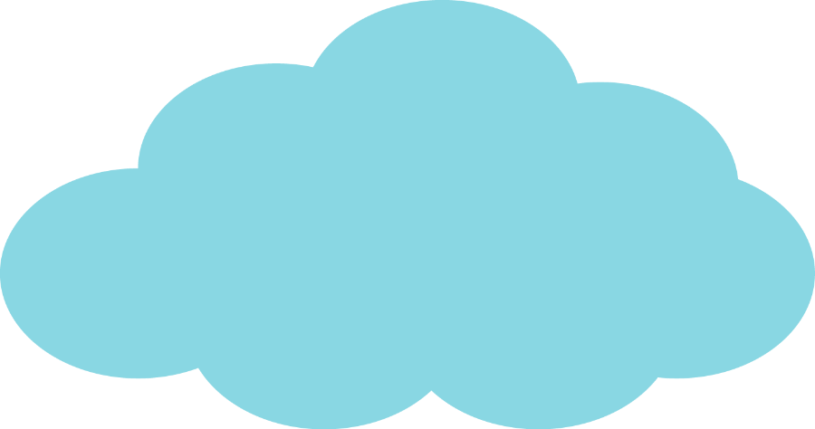 Blue Cloud Clip Art - (900x474) Png Clipart Download