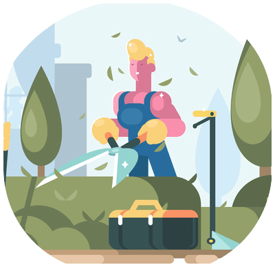 Tree & Shrub Service - Vector Graphics - (400x400) Png Clipart Download