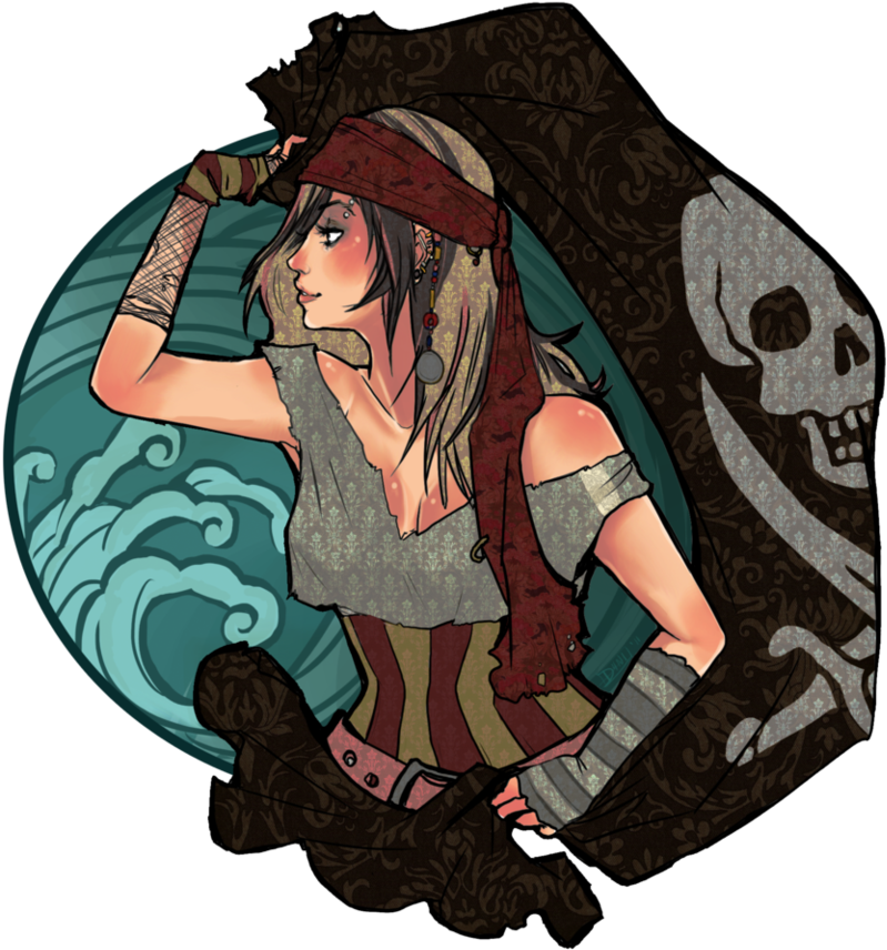 Sea Wench By Destructorcat On Deviantart - Illustration - (864x924) Png ...