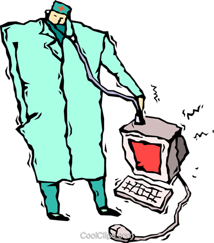 Computer Technician Royalty Free Vector Clip Art Illustration ...