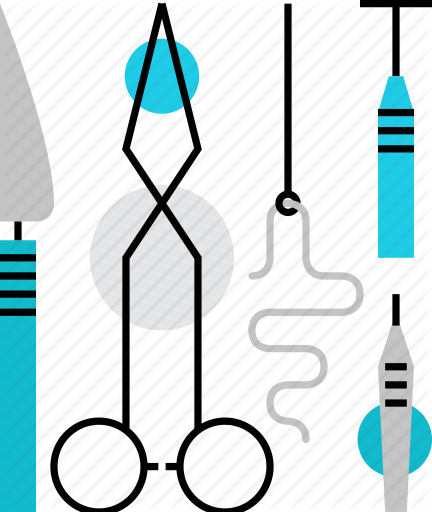 Medical Stitches Clipart - Medical Instruments Icon Png - (432x512) Png ...
