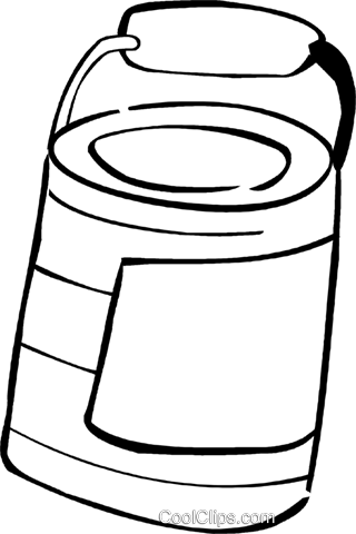 Paint Can Royalty Free Vector Clip Art Illustration - Line Art ...