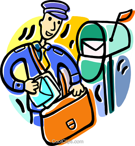 Mailman Clipart Image - Mail Carrier - (443x480) Png Clipart Download