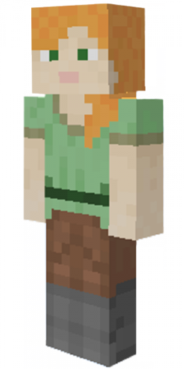 Diary Transparent Png Images & Cliparts - Alex En Minecraft - (260x520 ...