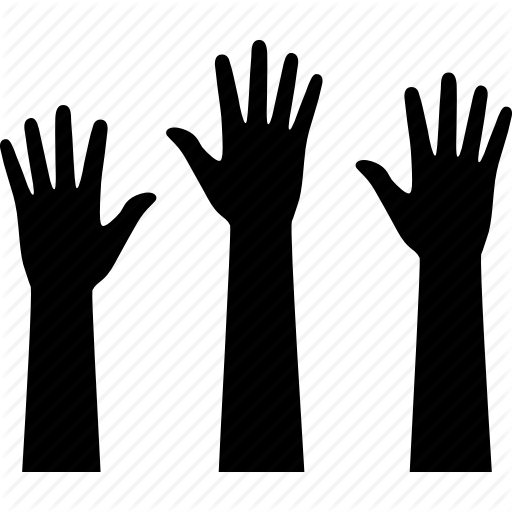Hands Raised Vector Clipart Royalty-free Clip Art - Raised Hand Icon ...